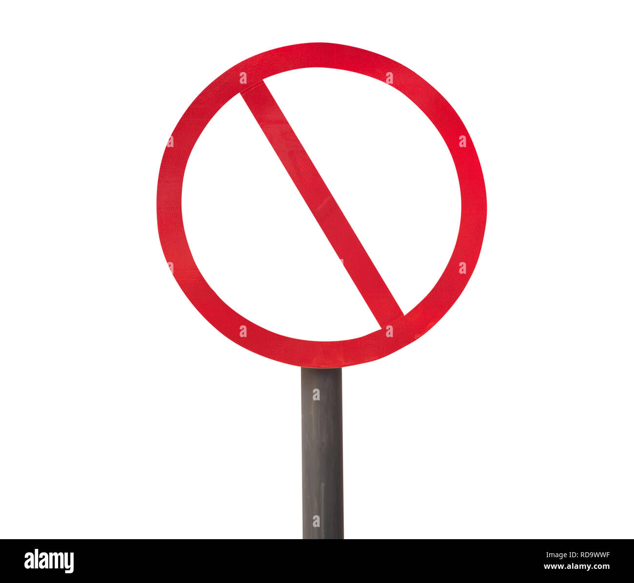 red forbidden sign isolated on white Stock Photo - Alamy