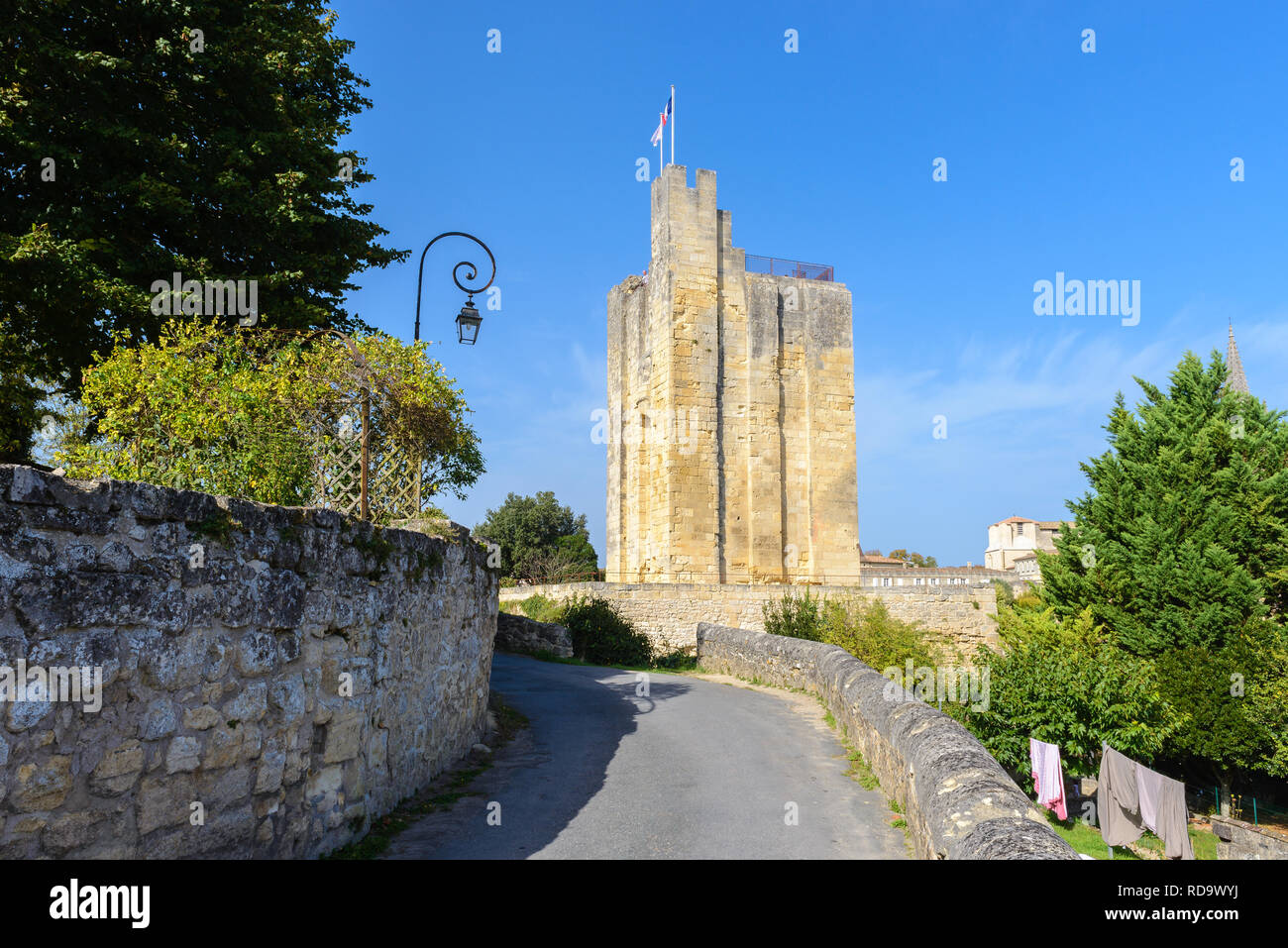 Tower of King's Castle, Saint-Emilion, France Stock Photo - Alamy