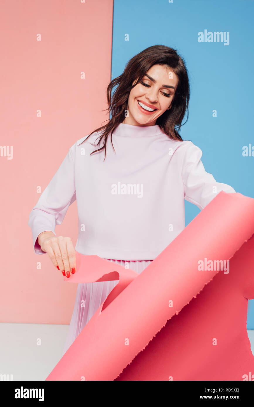 Tearing paper woman hi-res stock photography and images - Alamy