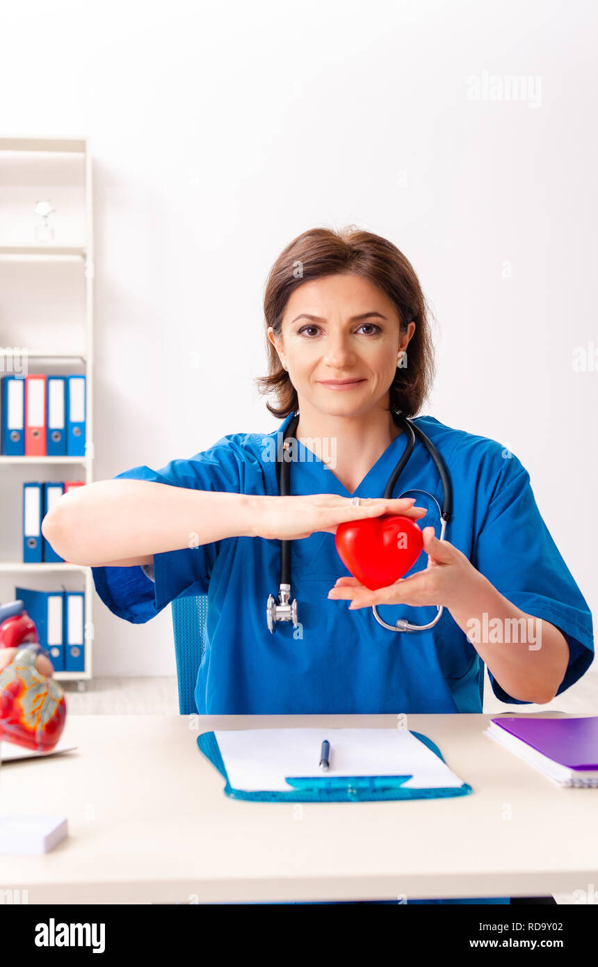 Female doctor cardiologist working in the hospital Stock Photo - Alamy