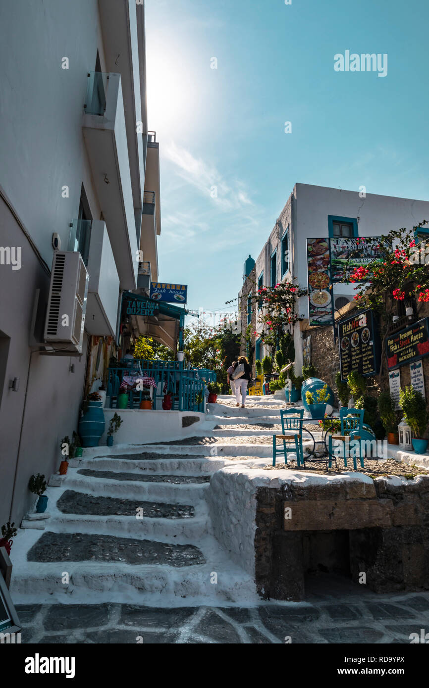 Kos, Greece - October 11, 2018: View of a side street in the city ...