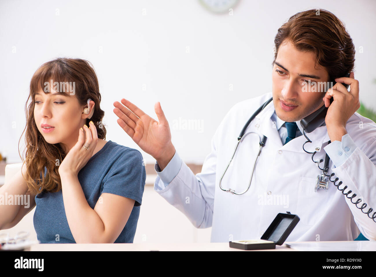 Hearing loss telephone hi-res stock photography and images - Alamy