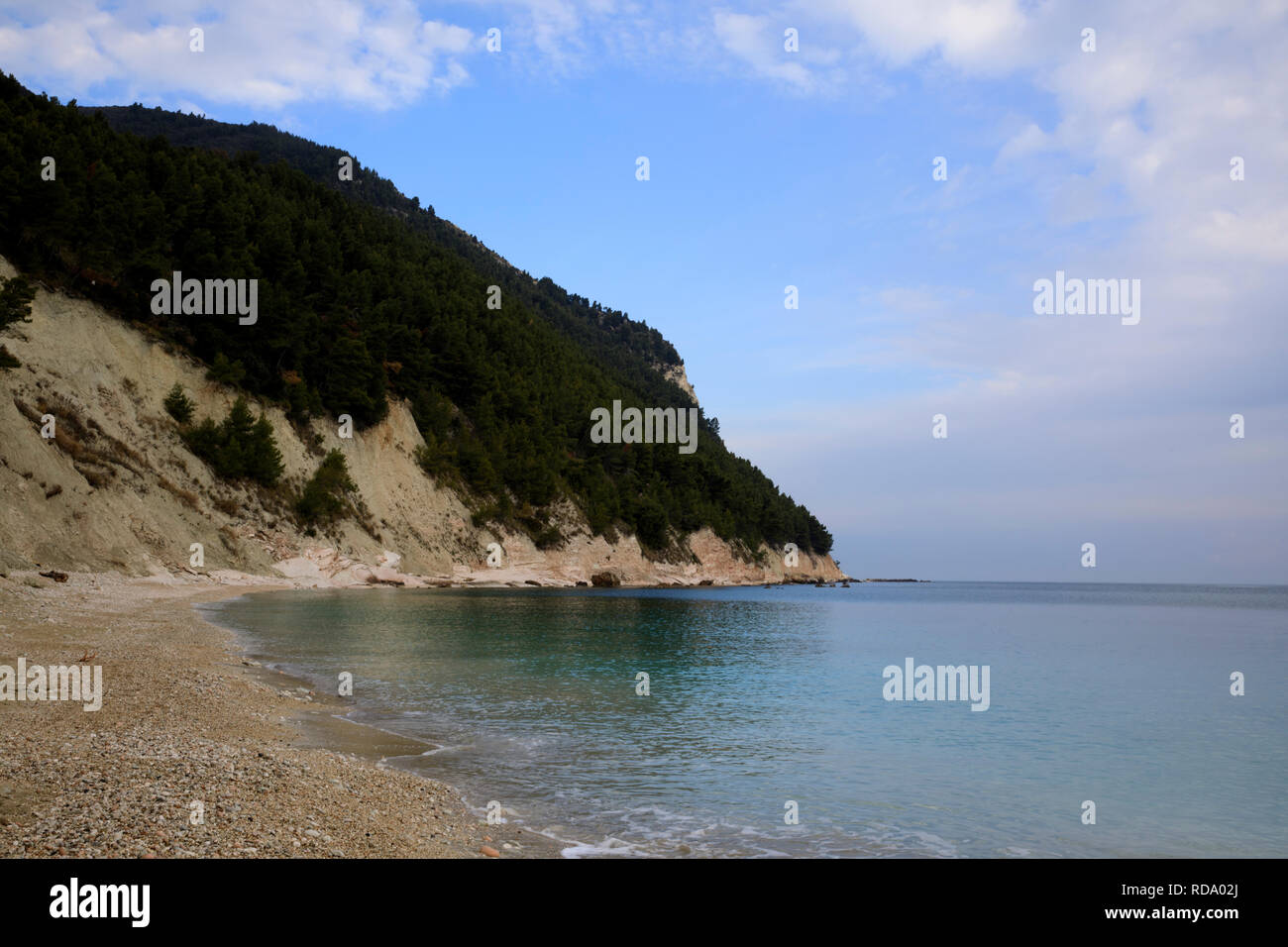 Sassi Neri beach, Riviera del Conero, Adriatic Sea, Sirolo, Ancona ...