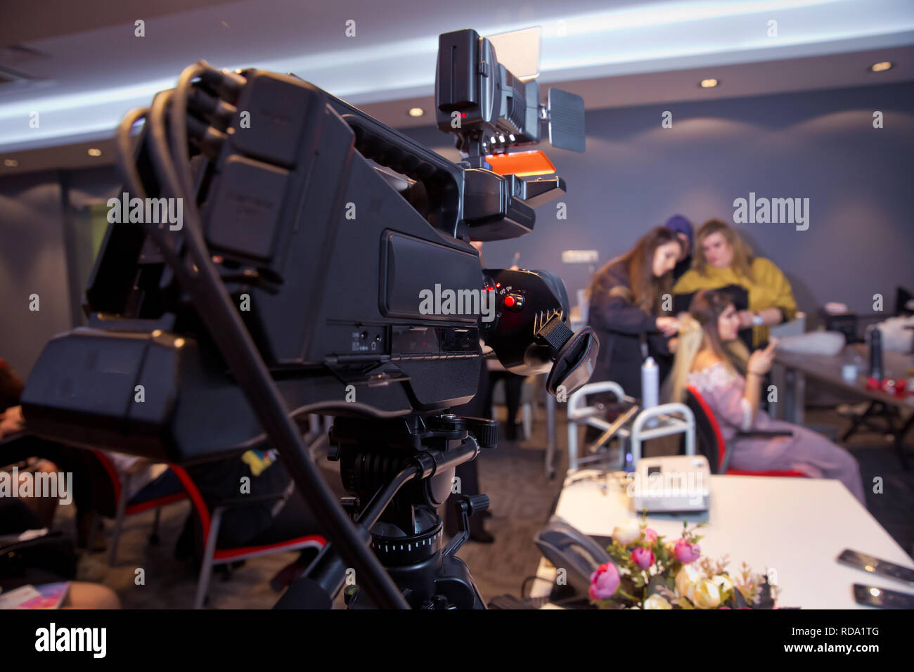 Taking movie professional camcorder hi-res stock photography and images ...