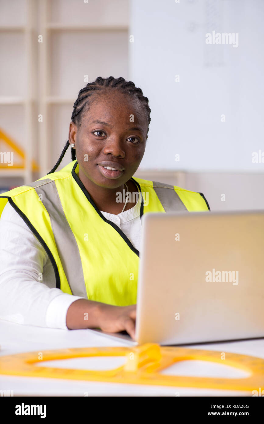 Young black architect working on project Stock Photo - Alamy