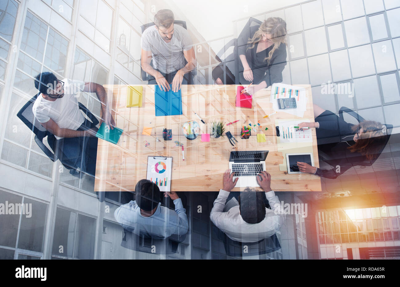 Business person work together in office. concept of teamwork, business ...