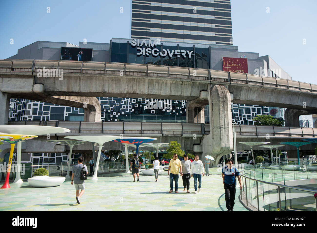 the Siam Discovery Shopping Mall at Sian Square in the city of Bangkok ...
