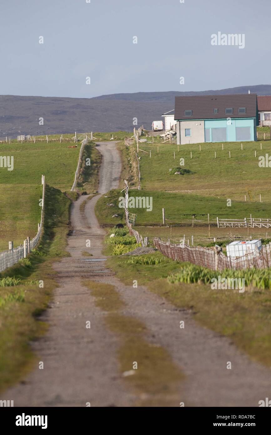 Road through crofting land Stock Photo - Alamy