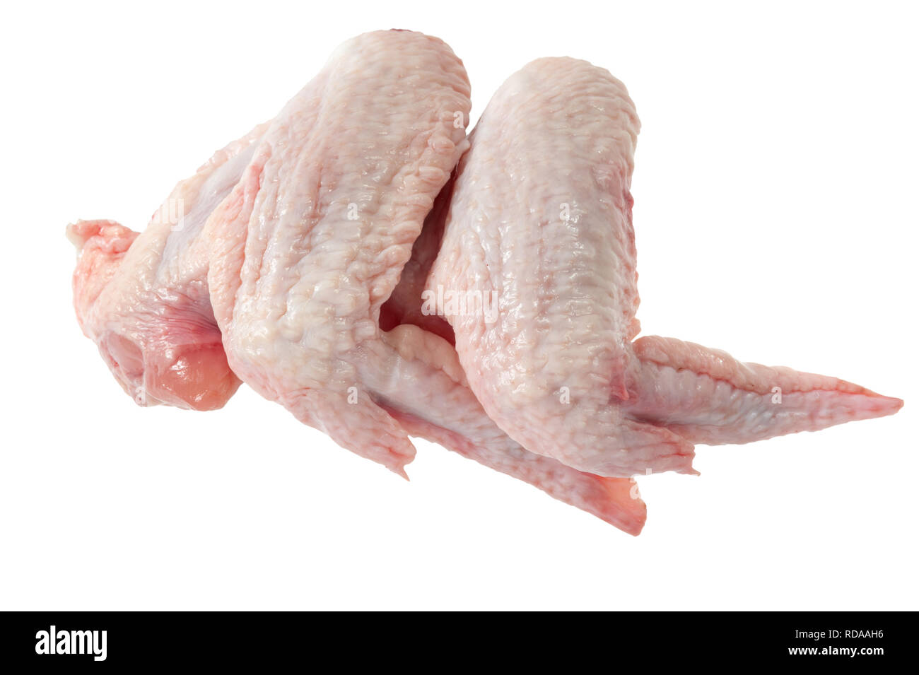 raw chicken wings isolated on white background Stock Photo - Alamy