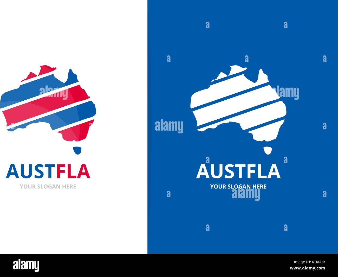 Set of australia logo combination. Oceania and country symbol or icon ...