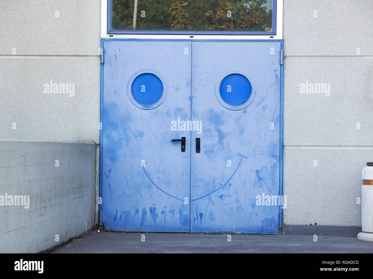 Keep emergency exit door for factory workers health and safety Stock ...