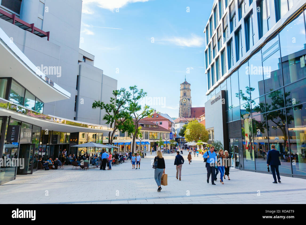 Stuttgart shopping street hi-res stock photography and images - Alamy