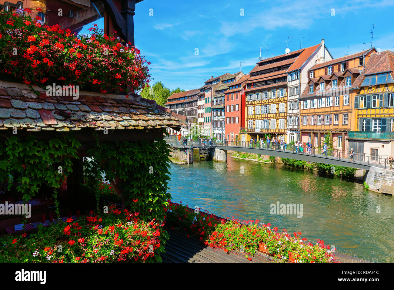 Strasbourg, France - September 09, 2018: view of the quarter La Petite ...