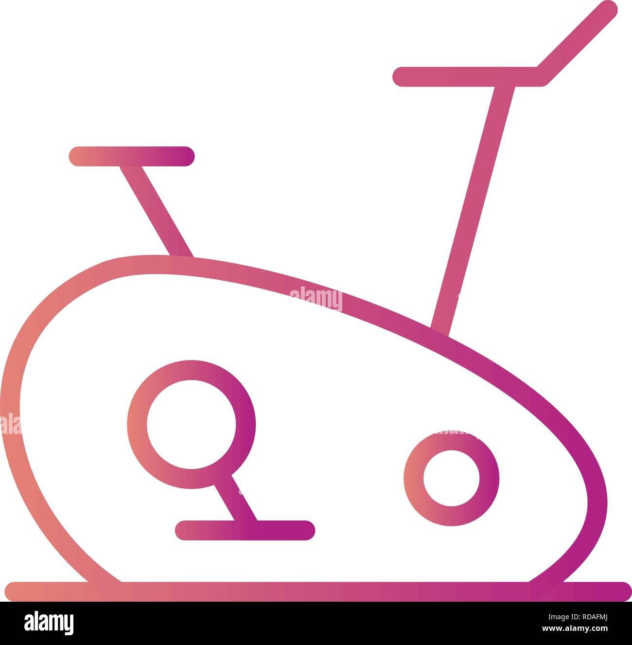 Ergometer bicycle Stock Vector Images - Alamy