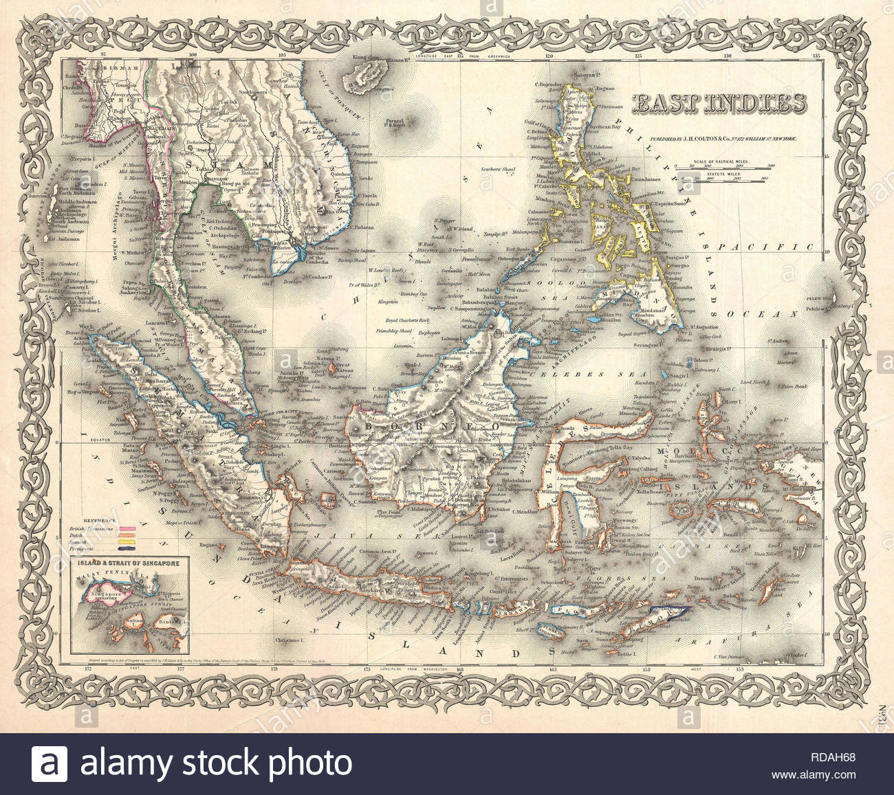 Old Map Of East Indies Stock Photos & Old Map Of East Indies Stock ...
