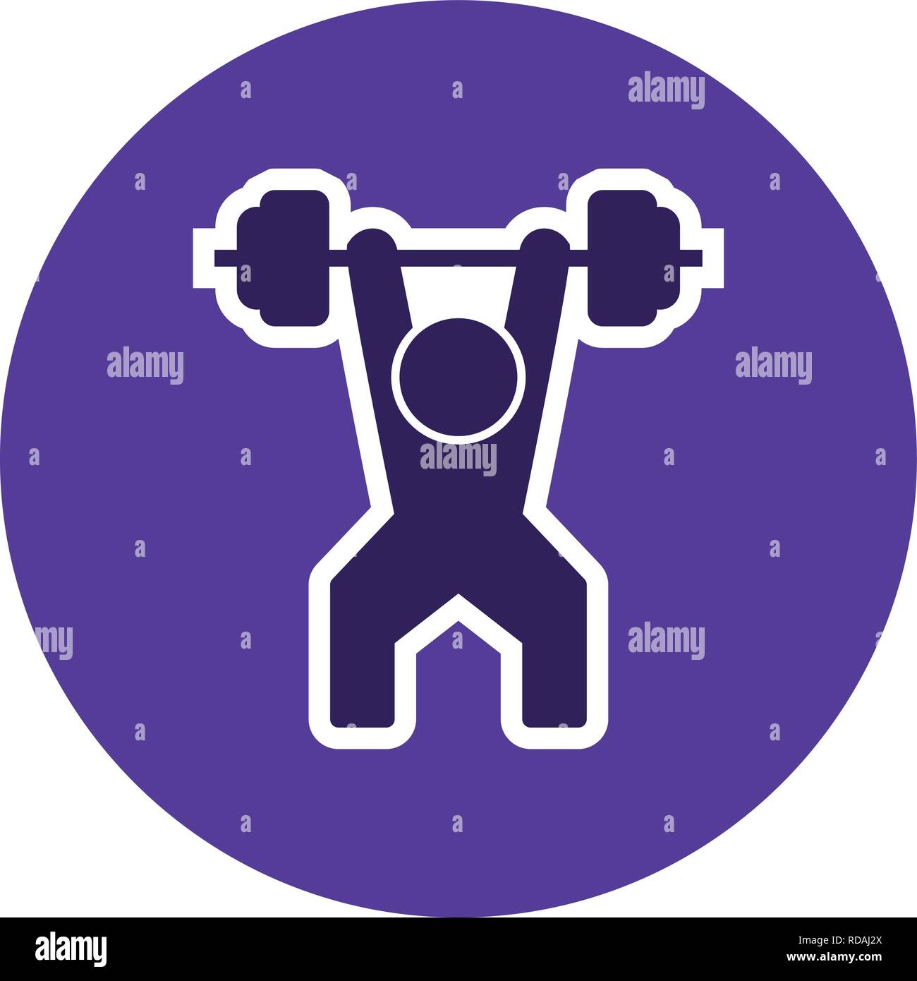 Weightlifting Sign Icon Vector Illustration For Personal And Commercial ...
