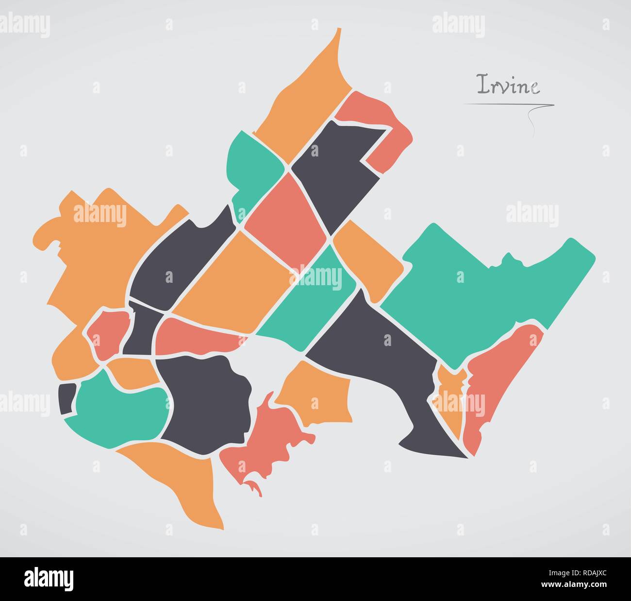 Irvine california map hi-res stock photography and images - Alamy
