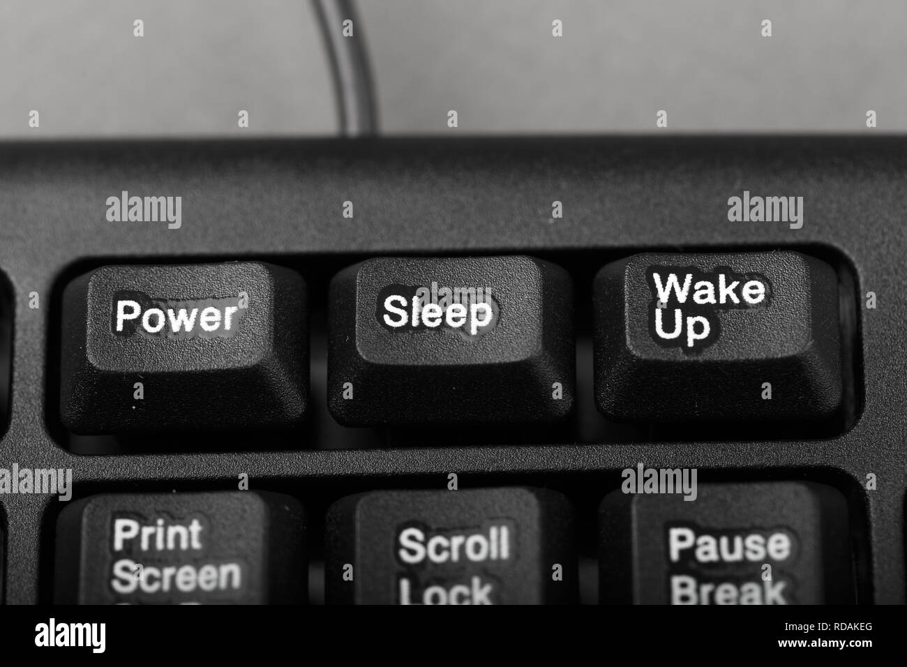 keyboard shortcuts close-up, keyboard black, office equipment Stock ...