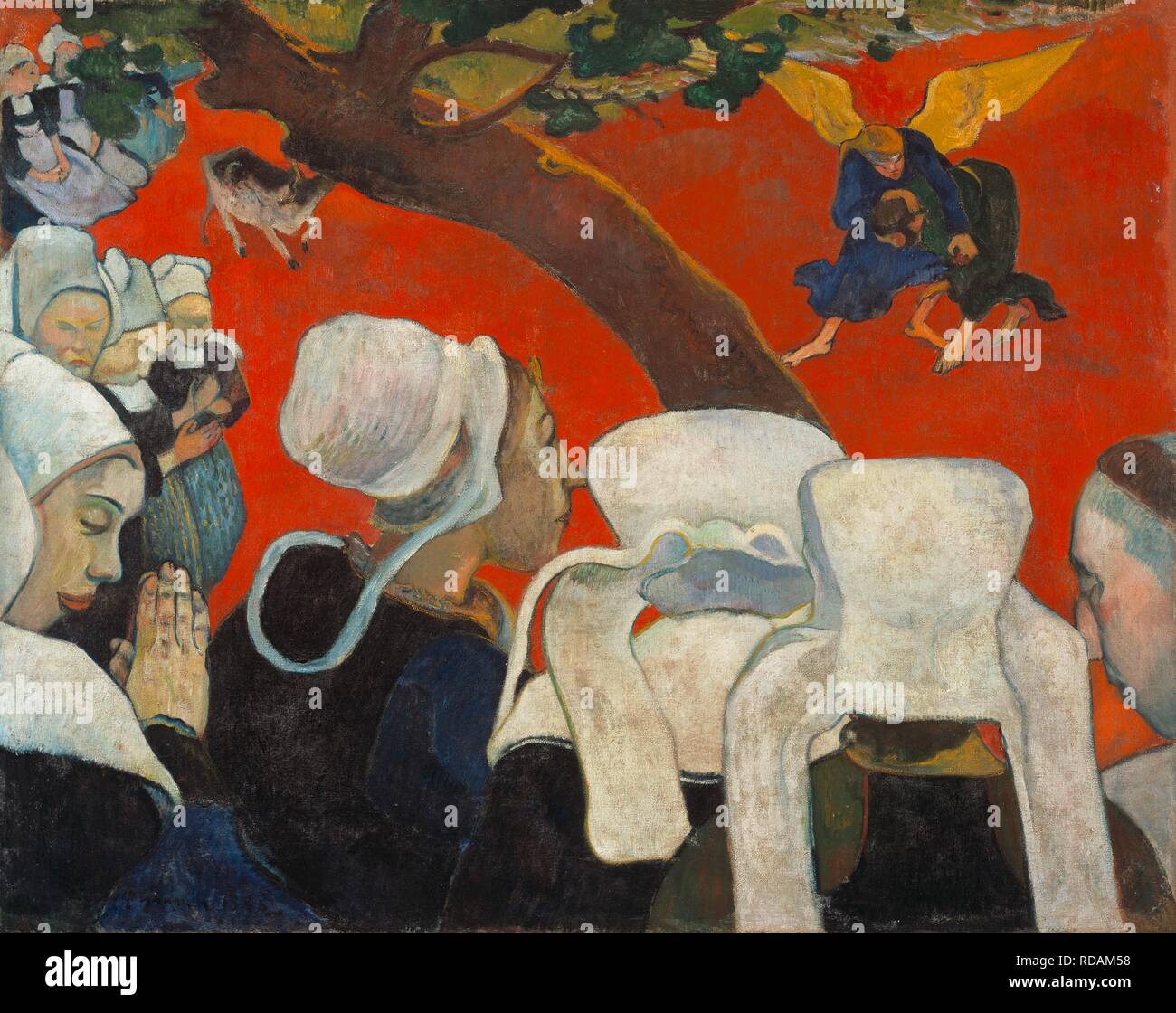 Vision after the Sermon (Jacob Wrestling with the Angel). Museum ...