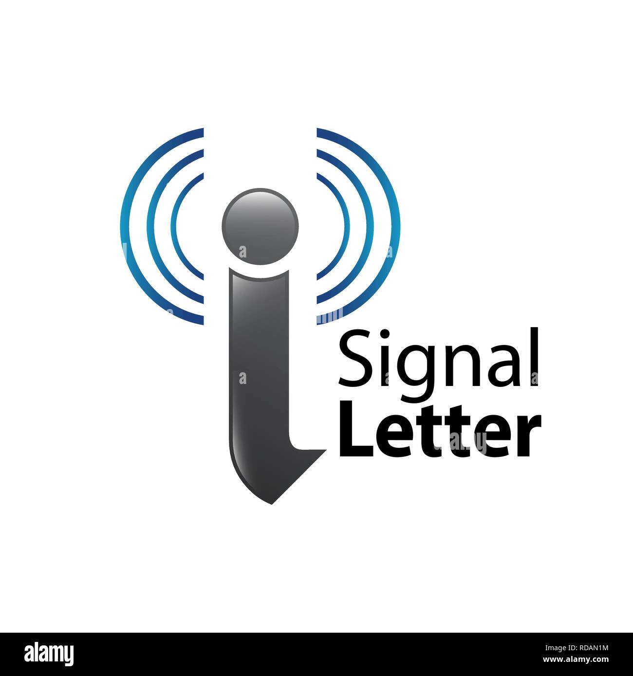 Signal initial letter i logo concept design. Symbol graphic template element vector Stock Vector ...