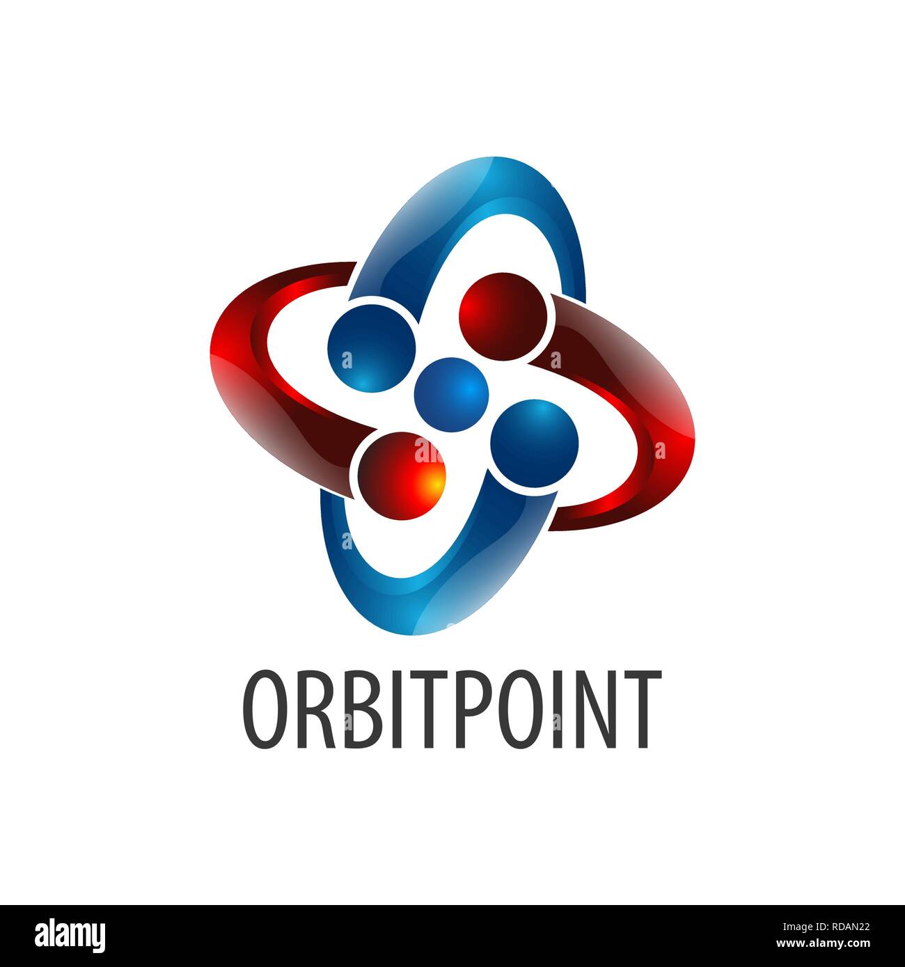 Shiny orbit point logo concept design. Symbol graphic template element ...