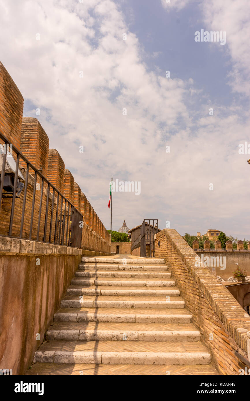 Stone steps leading to a bridge Stock Photo - Alamy