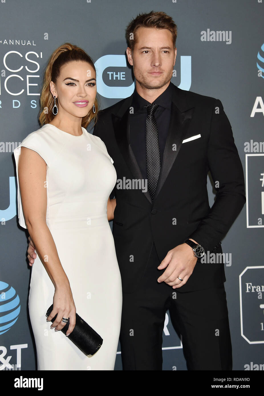 SANTA MONICA, CA - JANUARY 13: Chrishell Hartley (L) and Justin Hartley ...