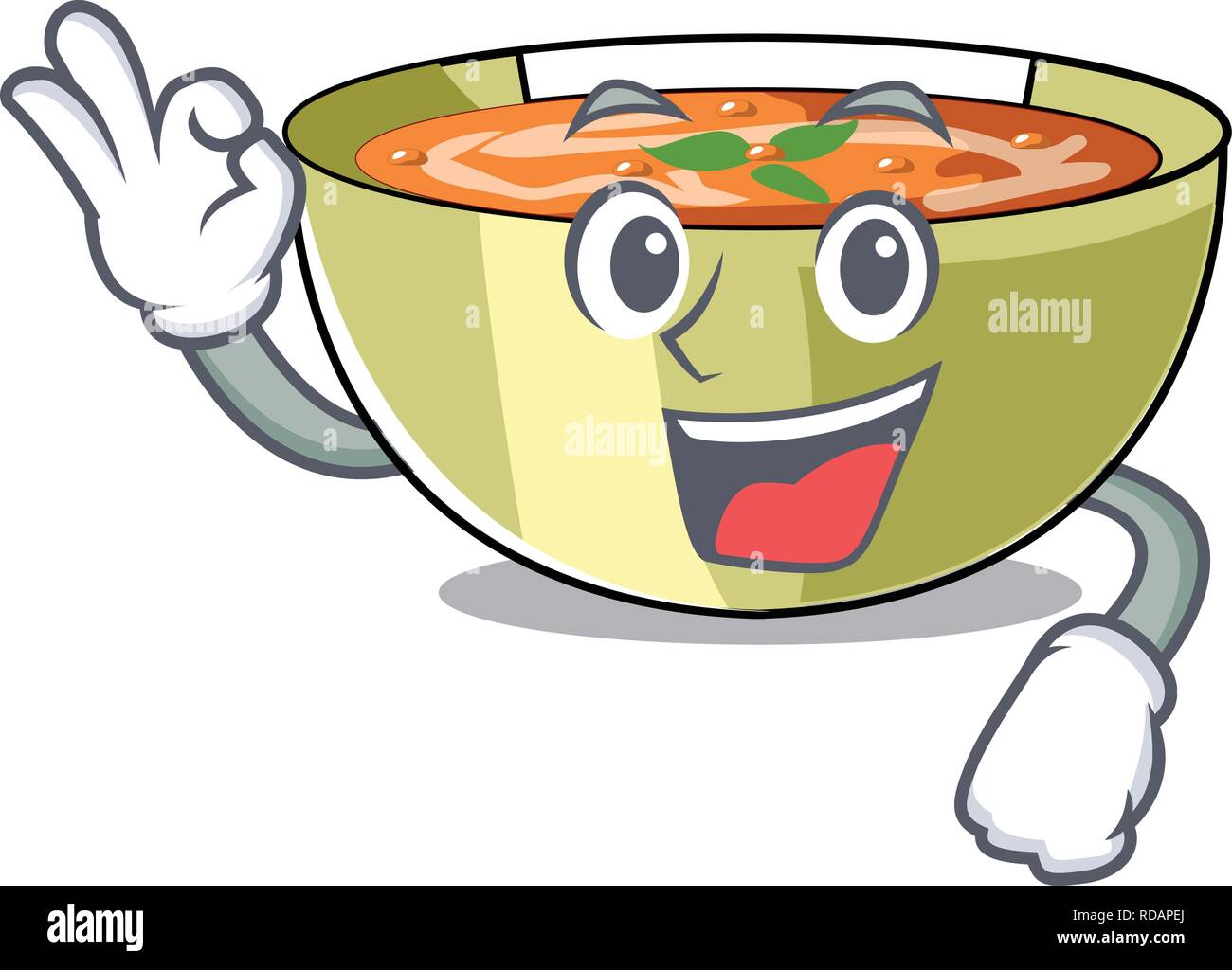 Okay Cartoon lentil soup ready to served Stock Vector Image & Art - Alamy