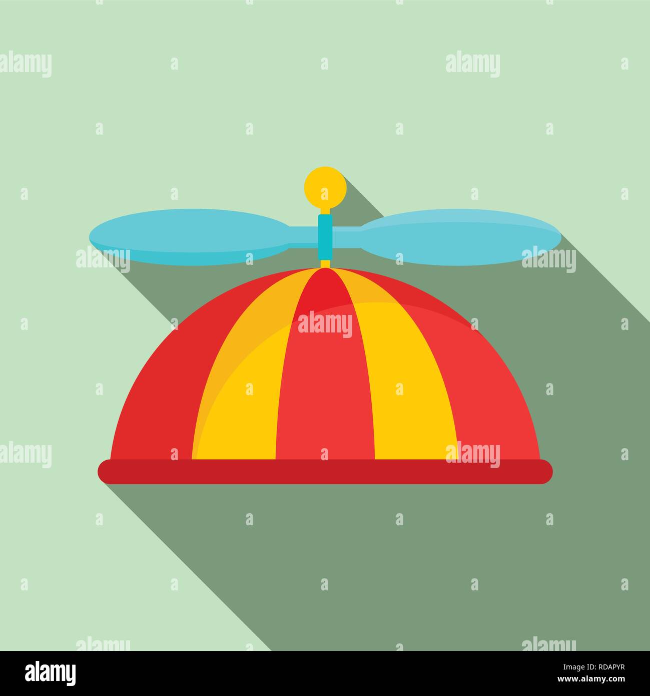 Funny kid cap icon. Flat illustration of funny kid cap vector icon for ...