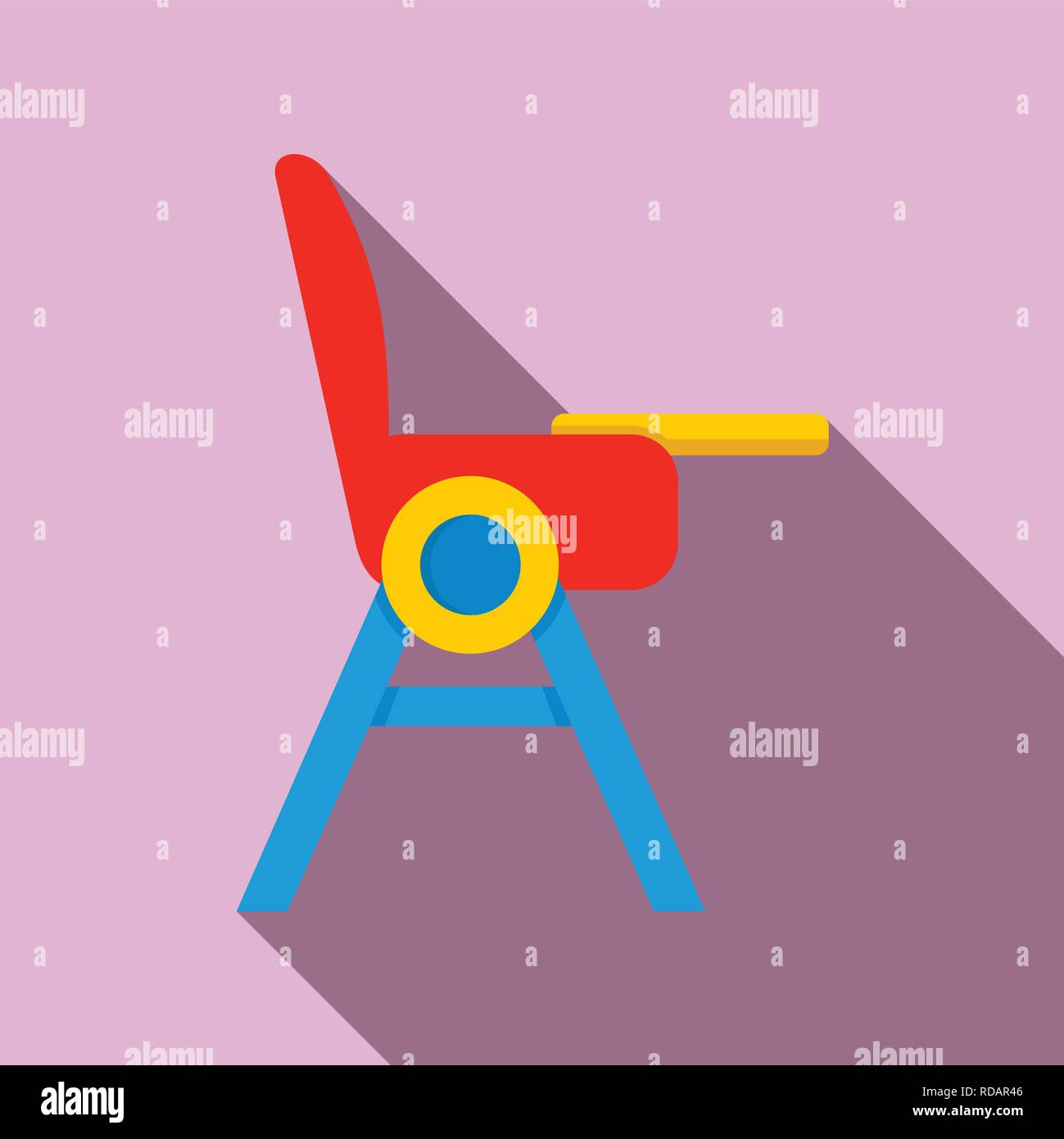 Baby eat seat chair icon. Flat illustration of baby eat seat chair ...