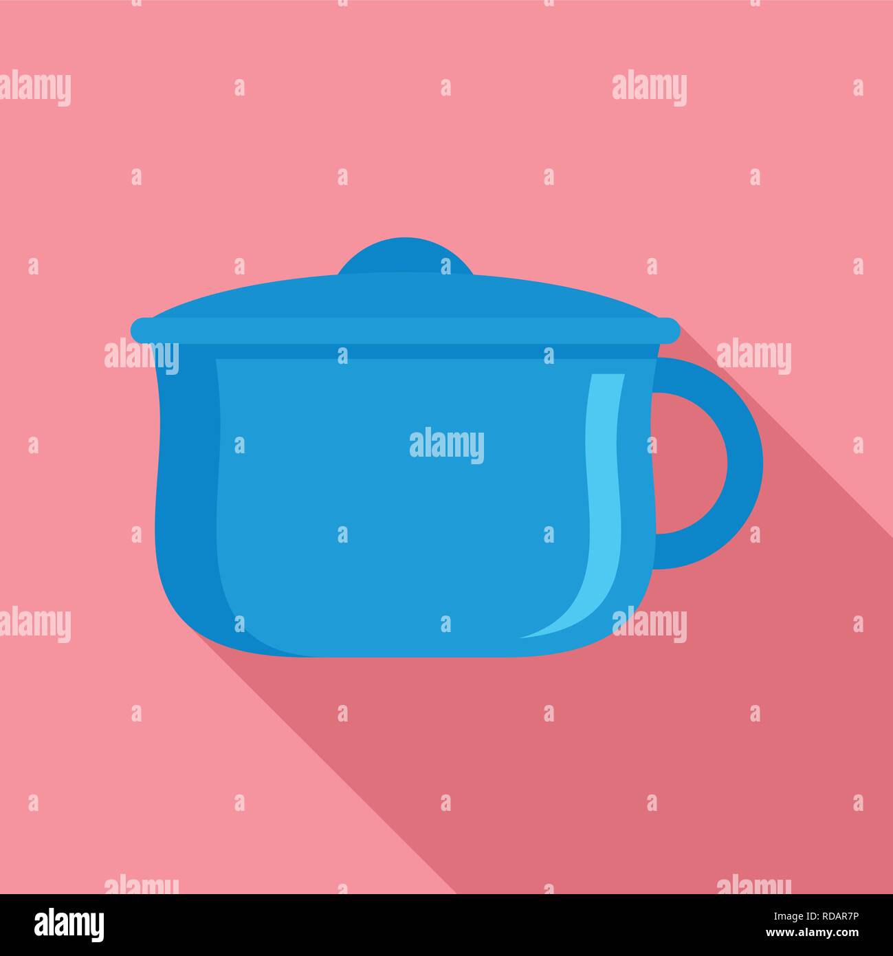 Blue baby potty icon. Flat illustration of blue baby potty vector icon ...