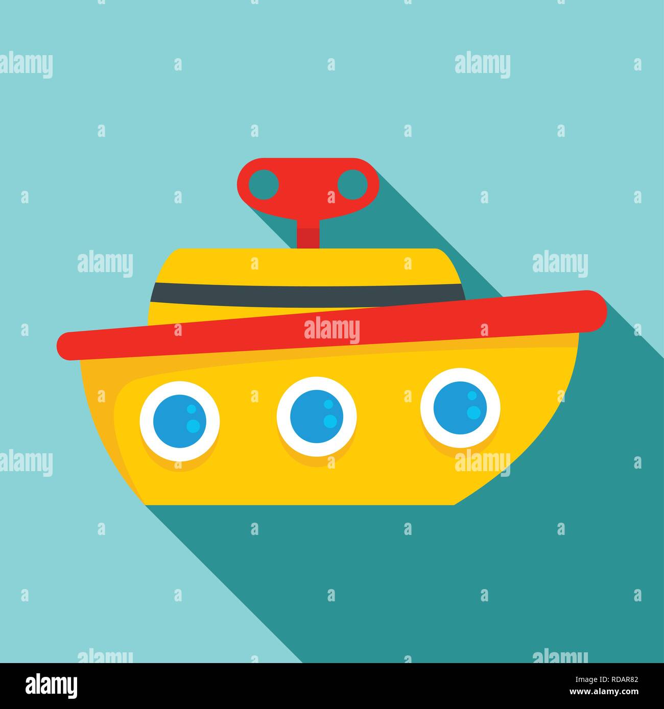 Ship toy icon. Flat illustration of ship toy vector icon for web design ...