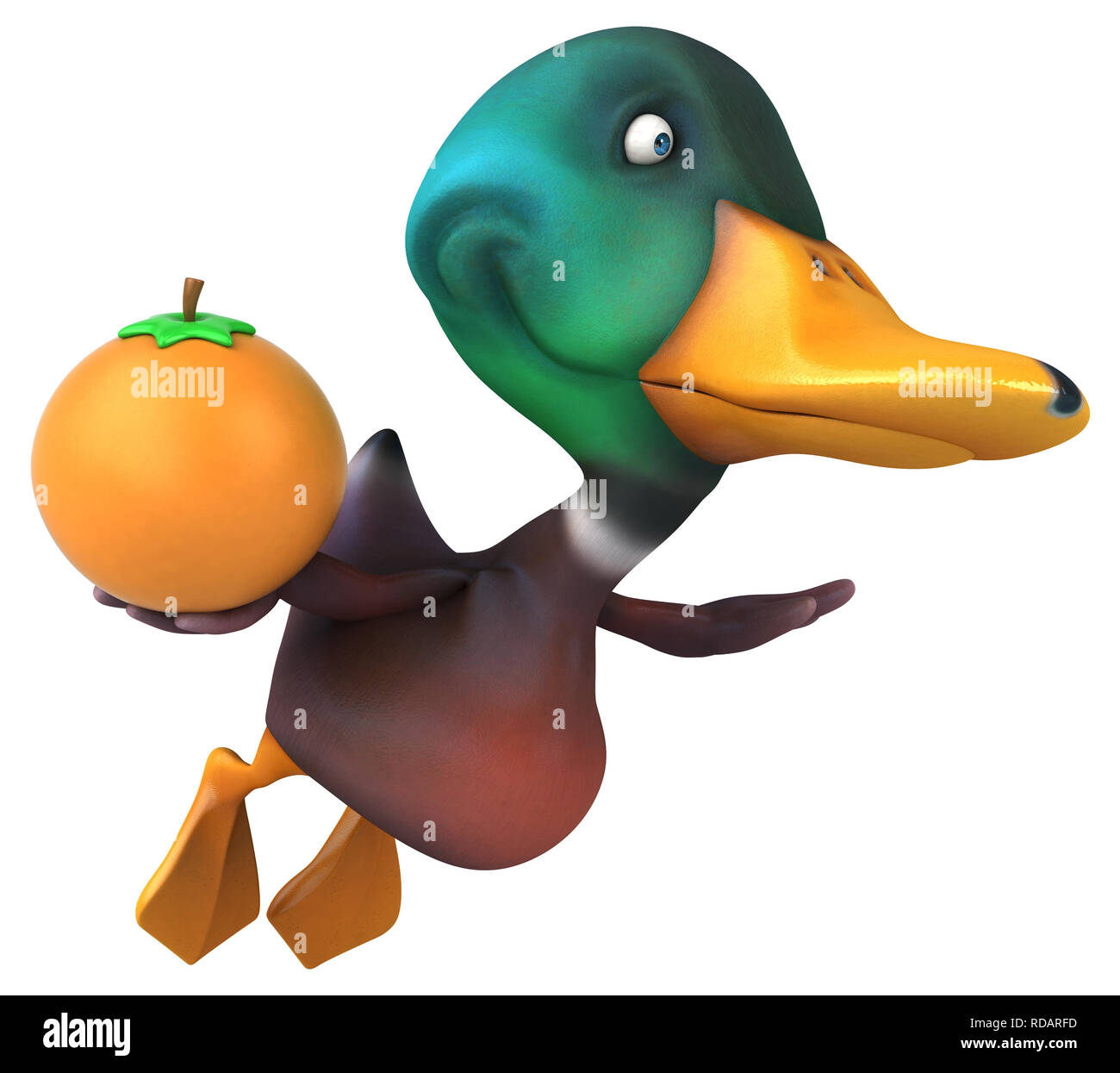 Fun duck - 3D Illustration Stock Photo - Alamy