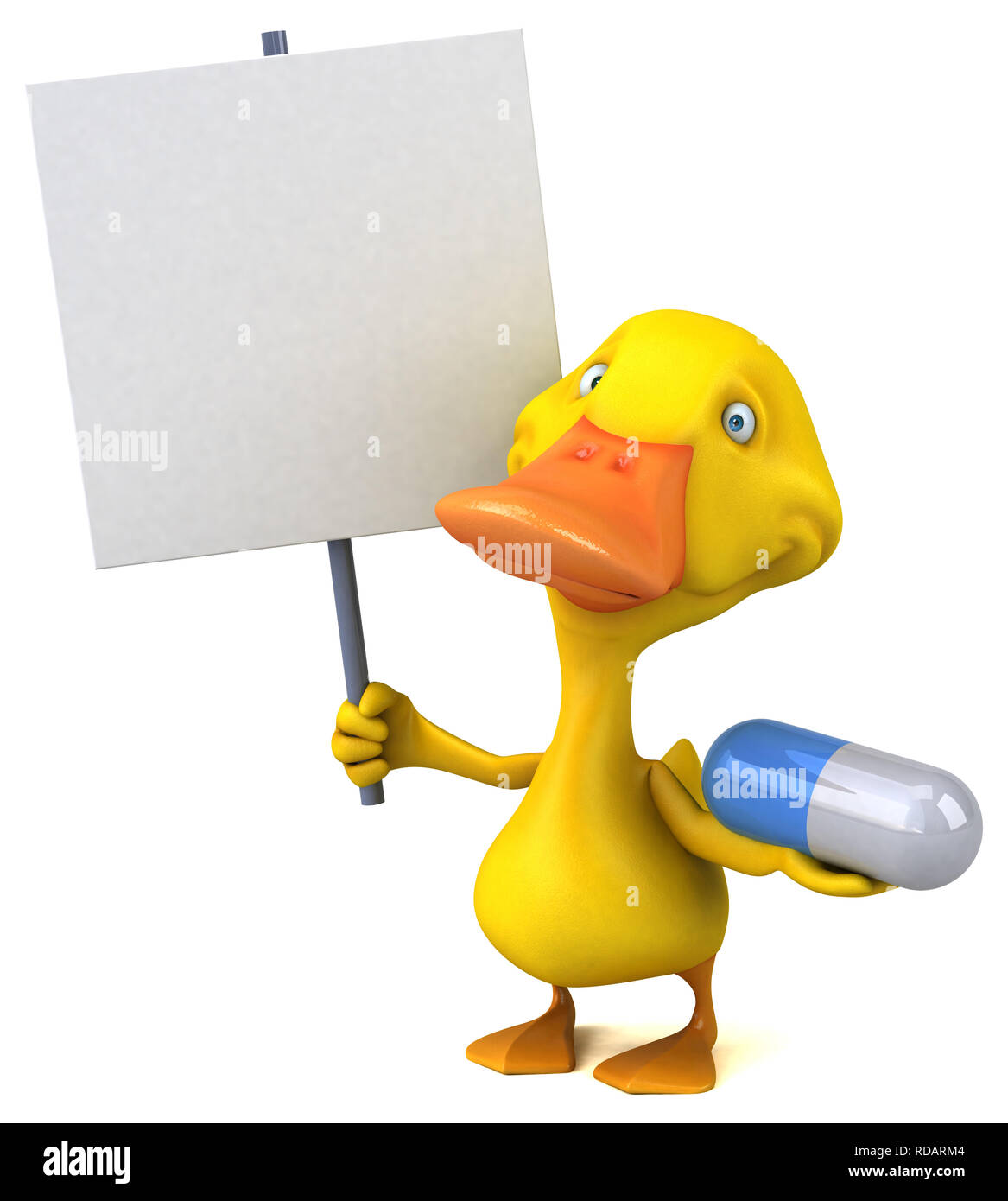 Fun duck - 3D Illustration Stock Photo - Alamy