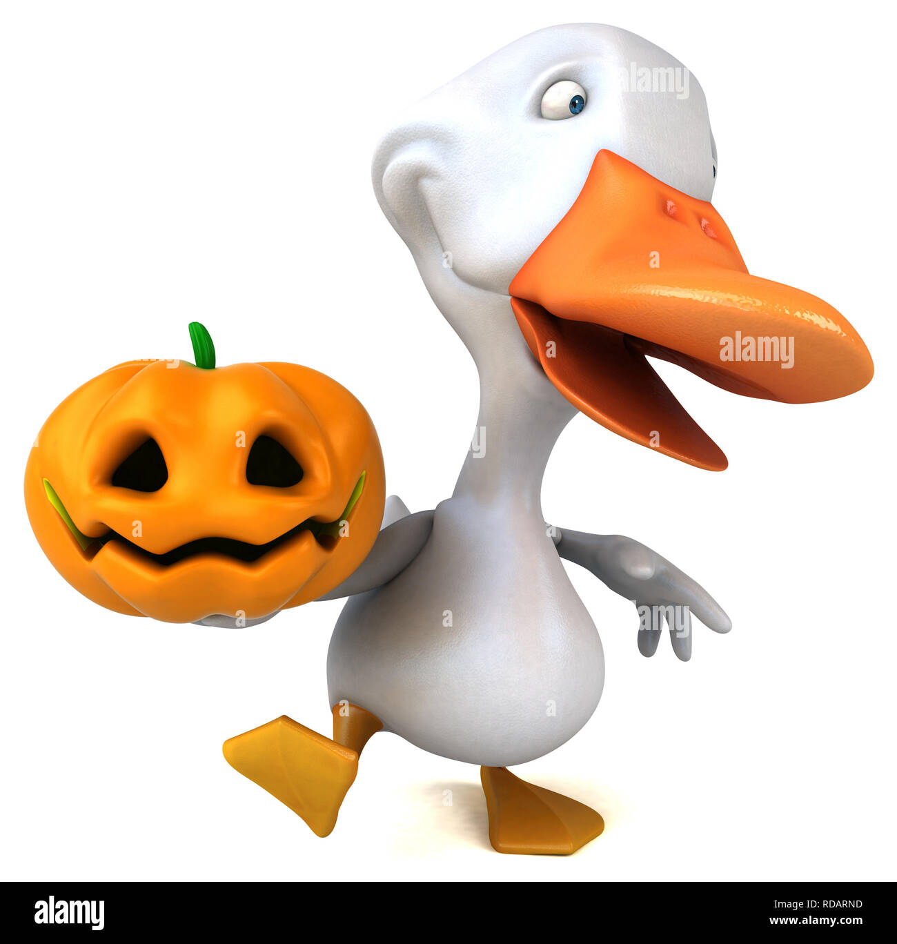 Fun duck - 3D Illustration Stock Photo - Alamy