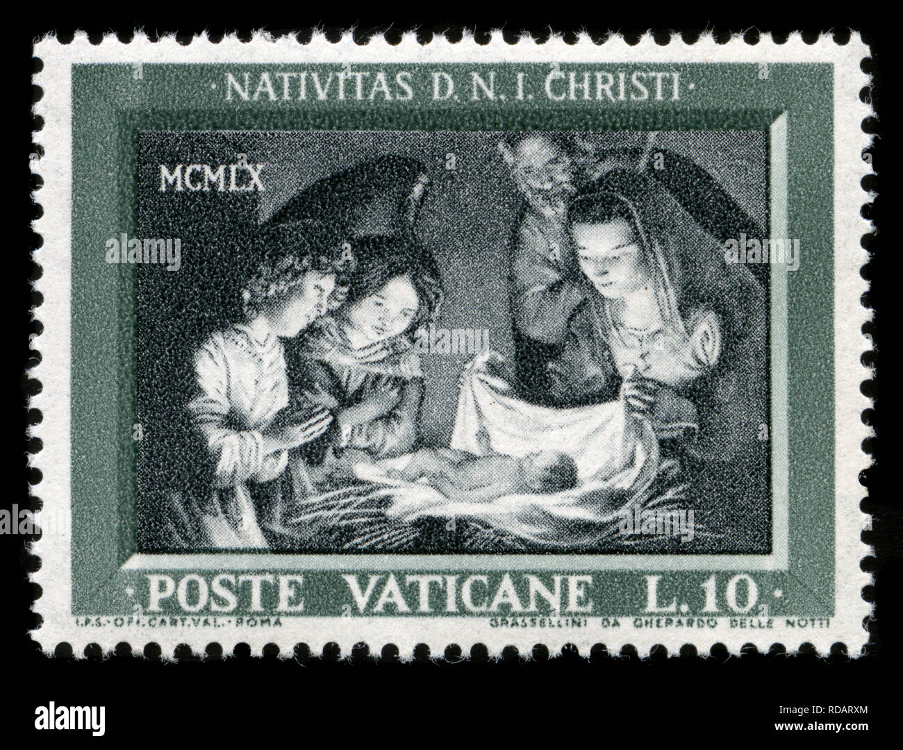 Postage stamp from Vatican City in the Holy Family by Gerard van ...
