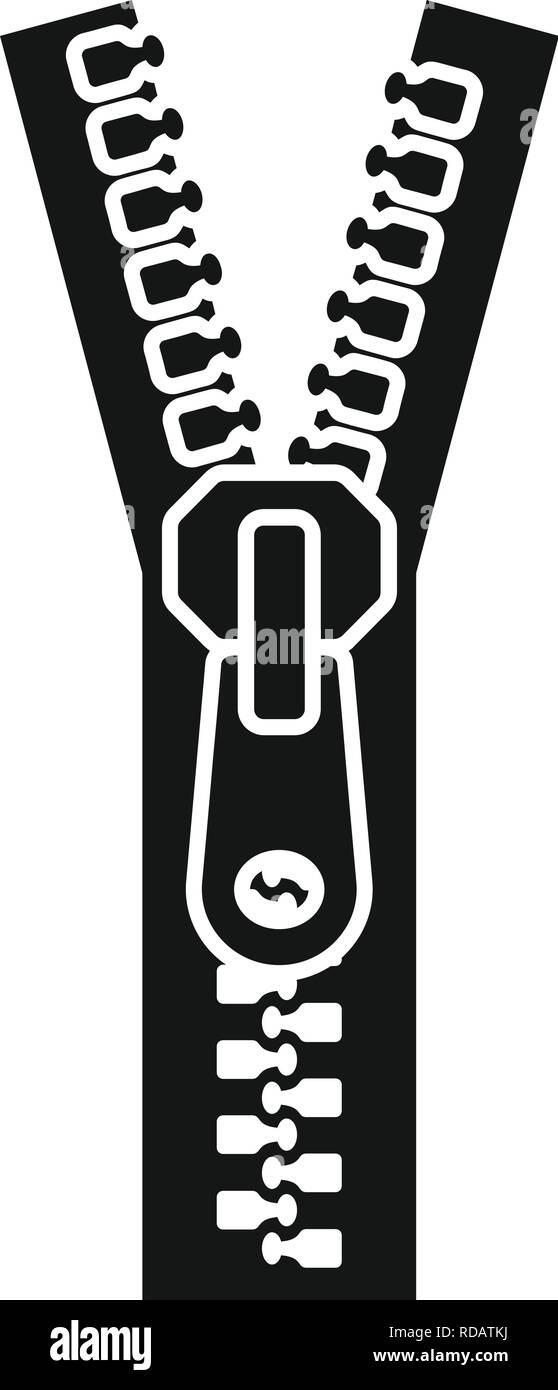 Open zipper icon. Simple illustration of open zipper vector icon for ...