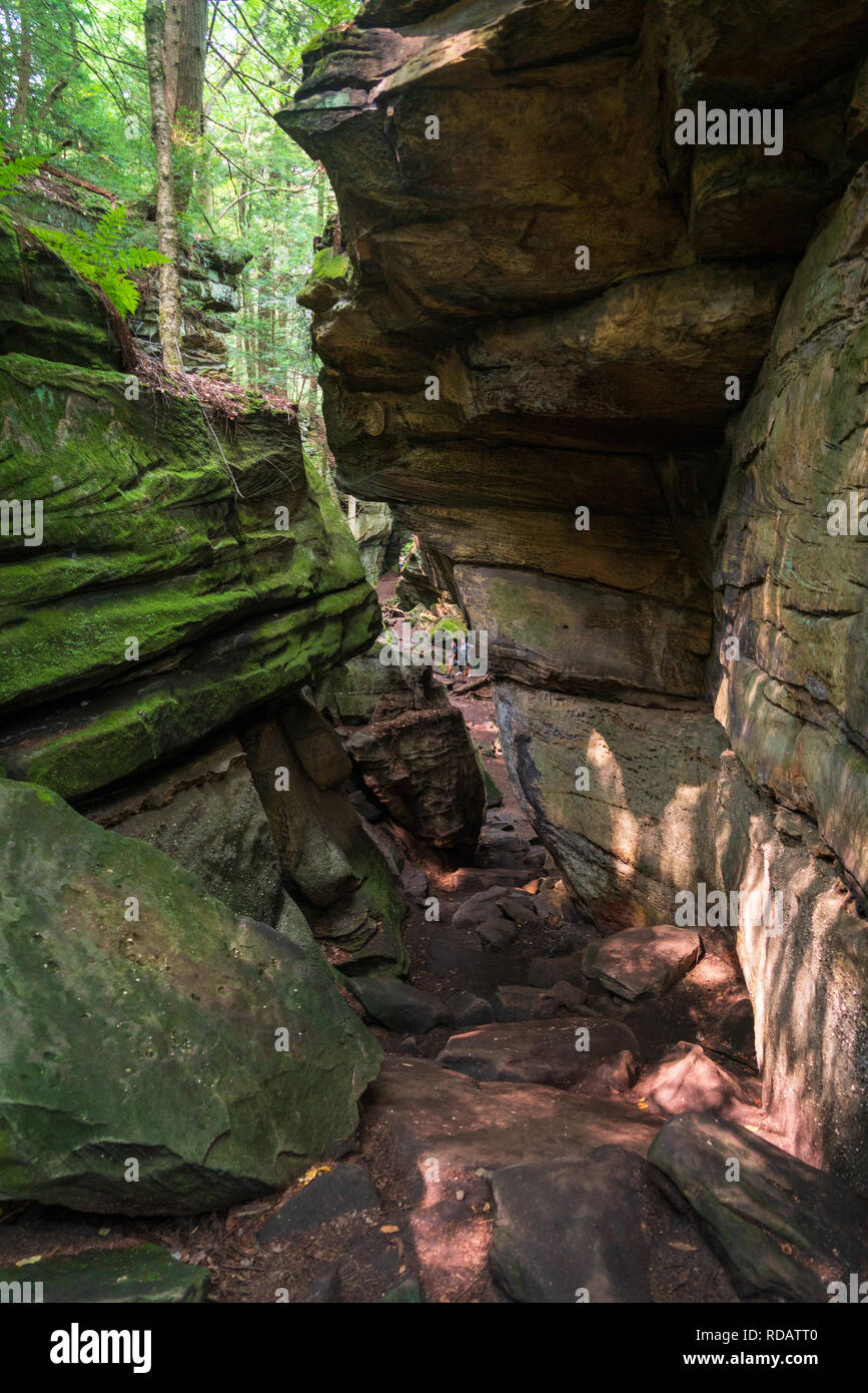The famous Ledges at Ohio's only National Park, Cuyahoga Valley Stock ...