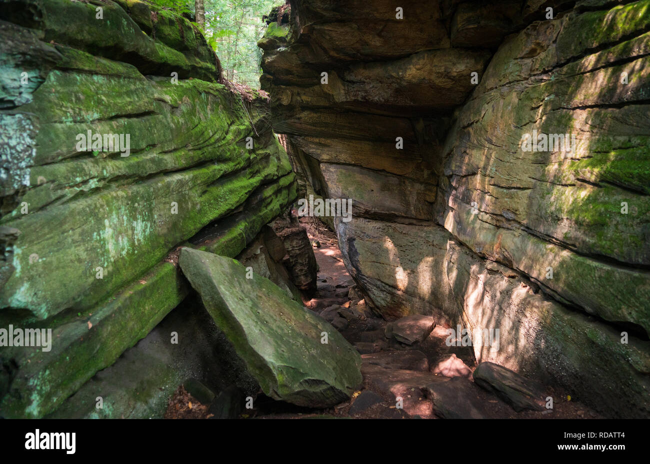 The famous Ledges at Ohio's only National Park, Cuyahoga Valley Stock ...