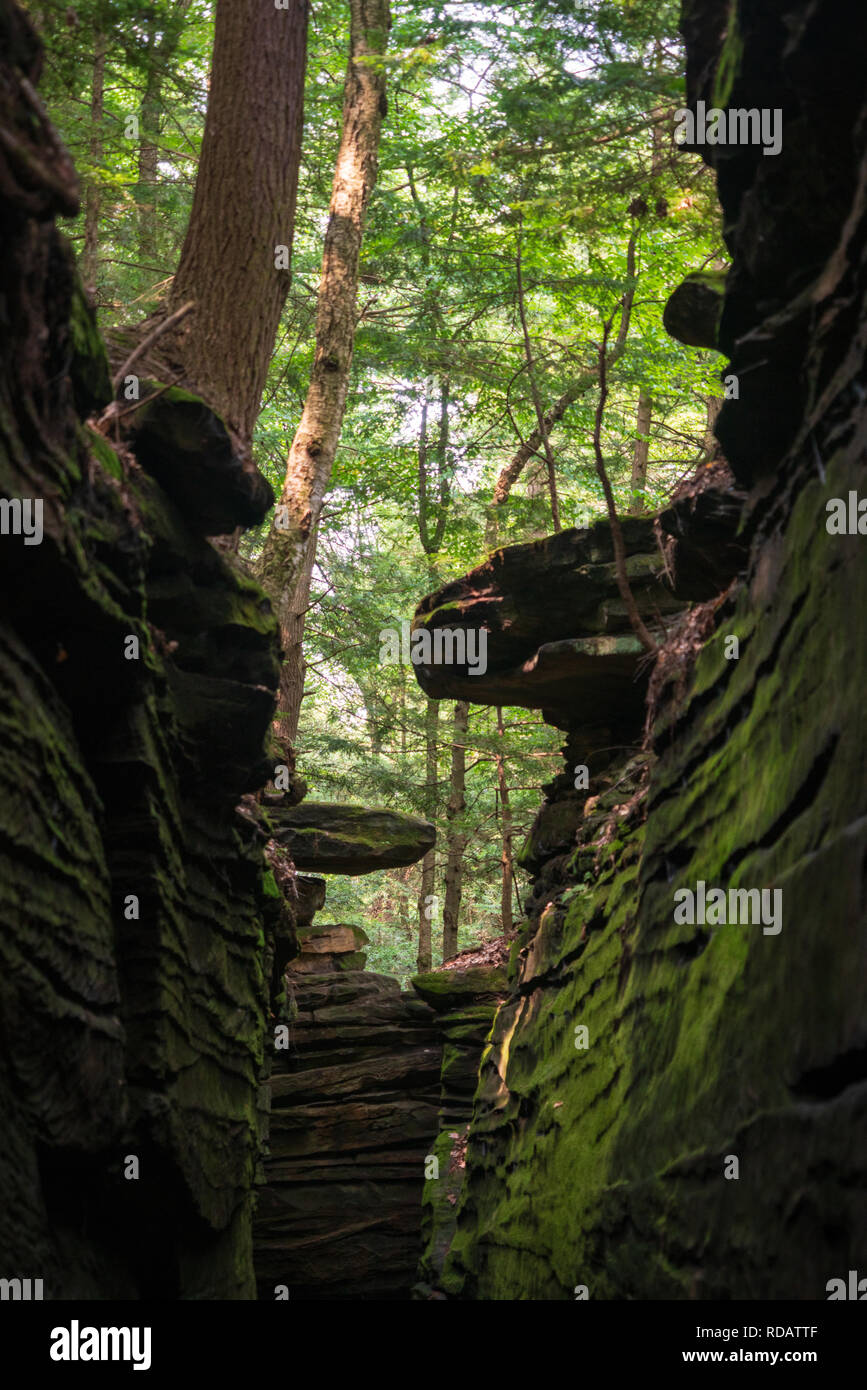 The famous Ledges at Ohio's only National Park, Cuyahoga Valley Stock ...