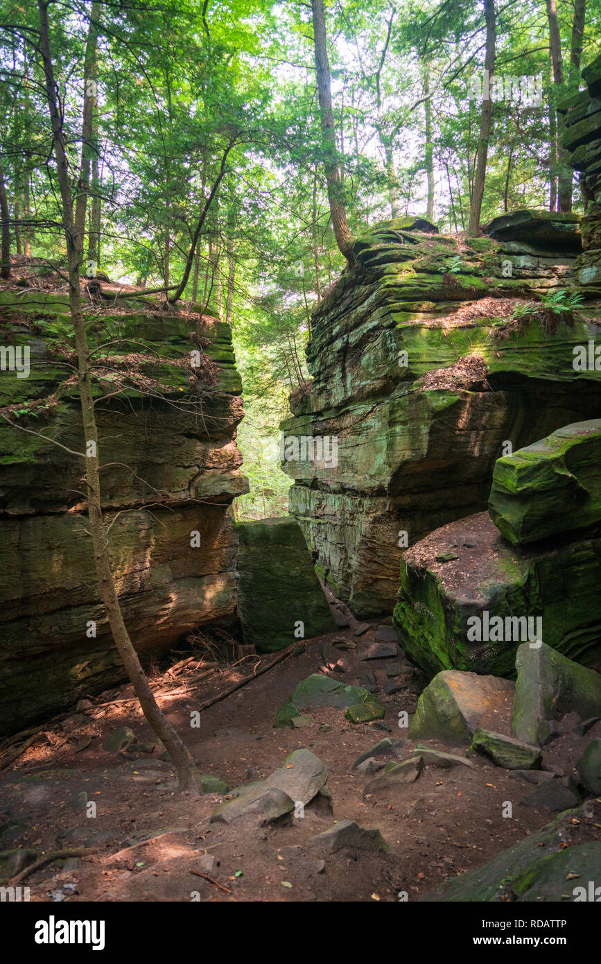 The famous Ledges at Ohio's only National Park, Cuyahoga Valley Stock ...