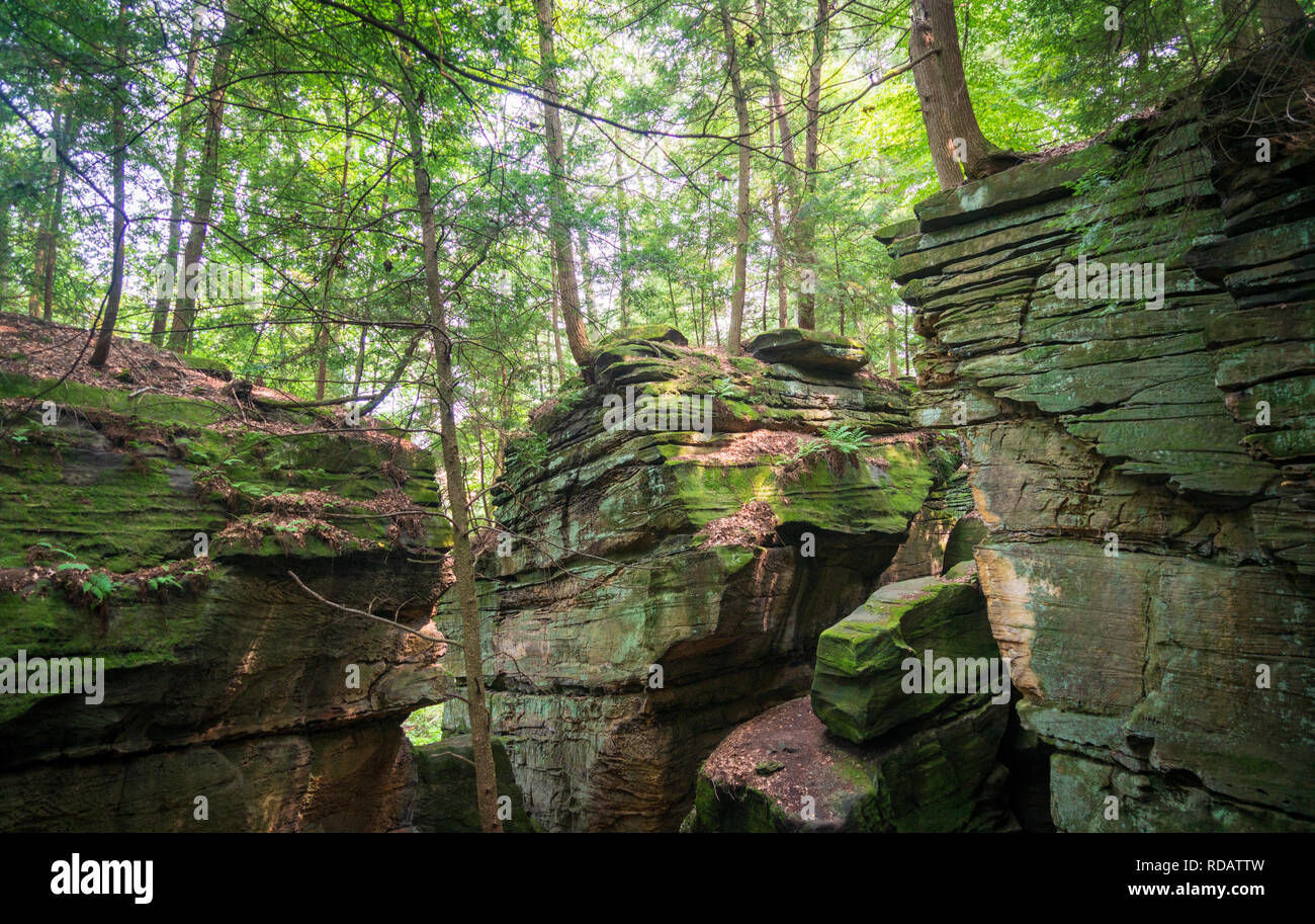 The famous Ledges at Ohio's only National Park, Cuyahoga Valley Stock ...