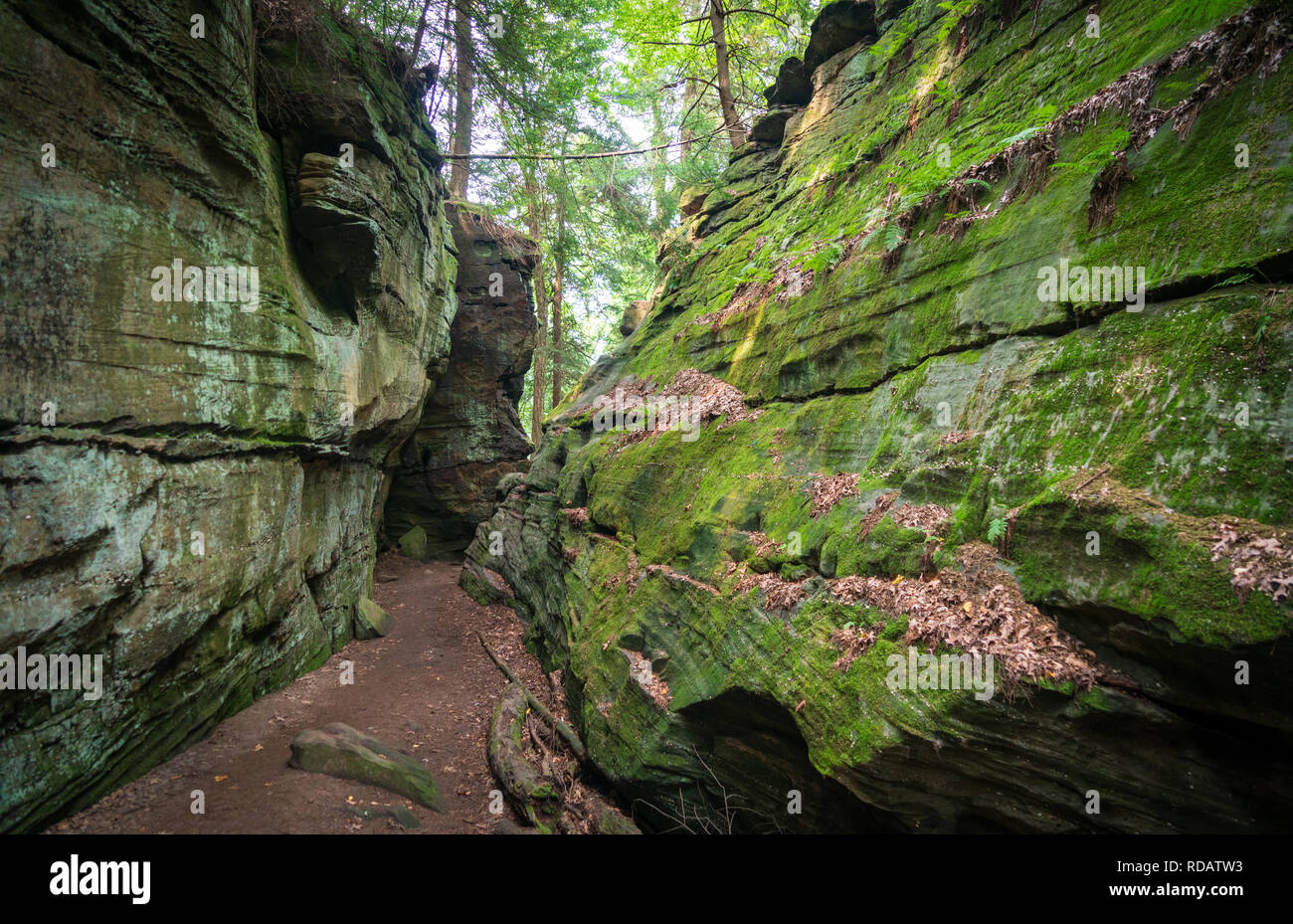 The famous Ledges at Ohio's only National Park, Cuyahoga Valley Stock ...