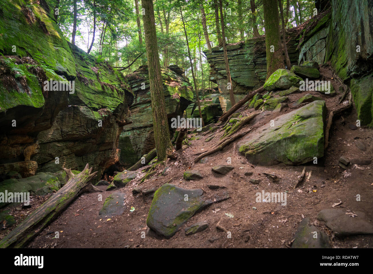 The famous Ledges at Ohio's only National Park, Cuyahoga Valley Stock ...