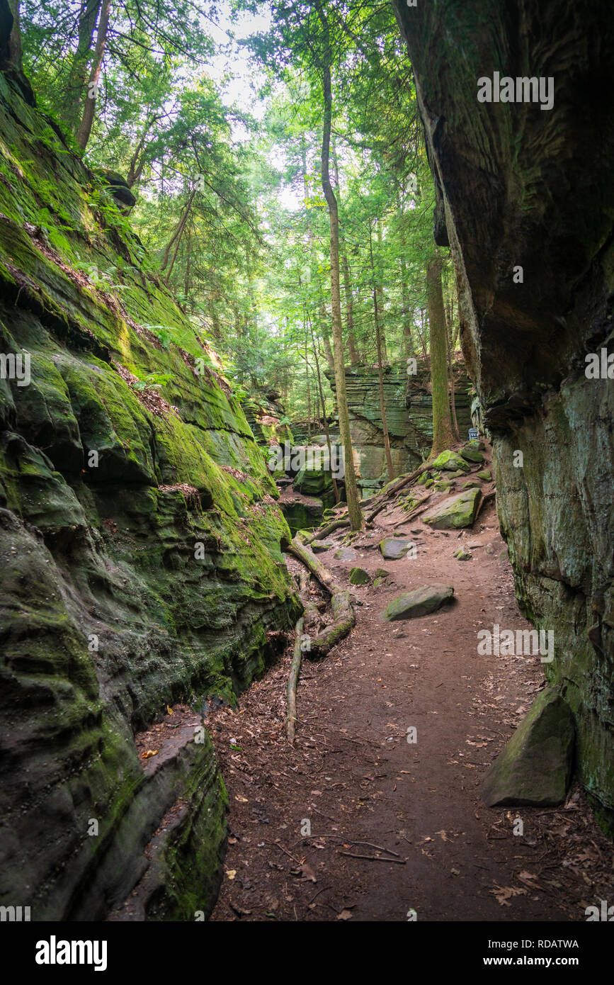 The famous Ledges at Ohio's only National Park, Cuyahoga Valley Stock ...