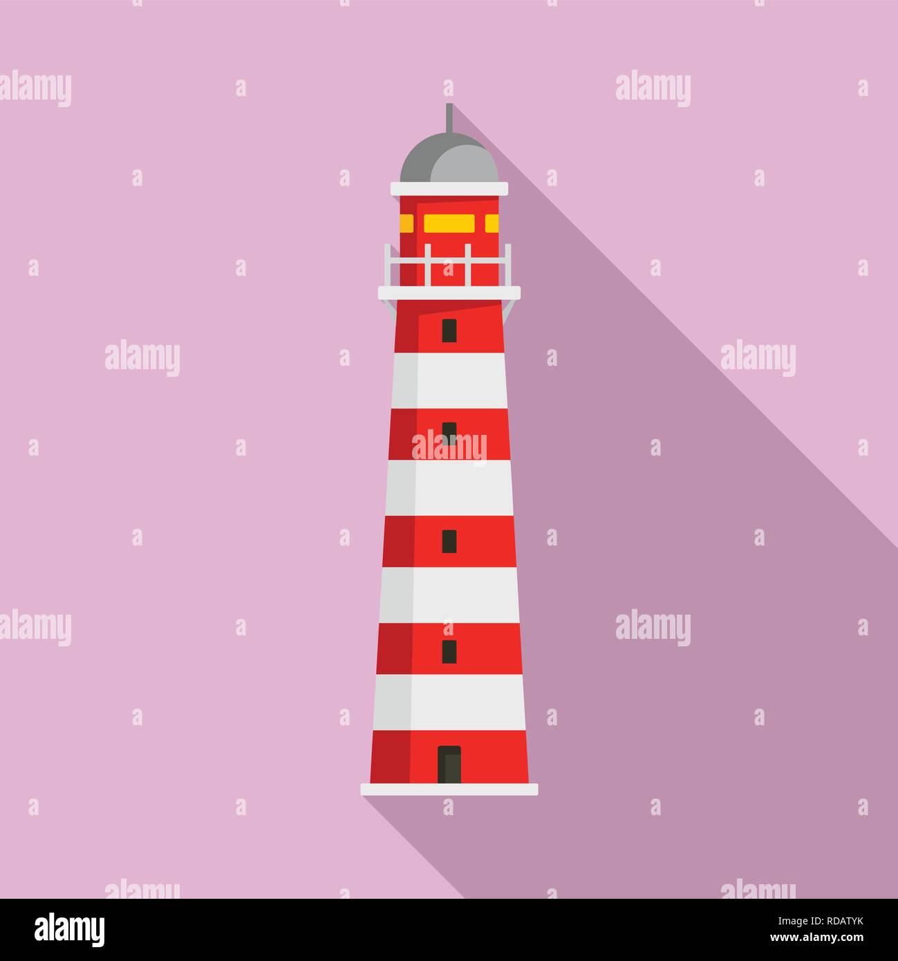 Tower lighthouse icon. Flat illustration of tower lighthouse vector ...