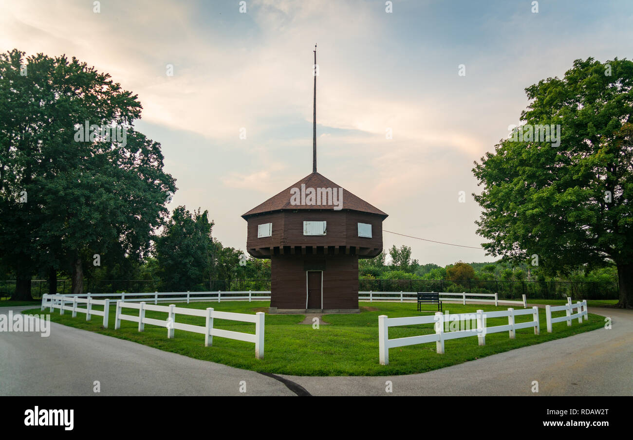 Historic blockhouse in Erie, PA by the lake Stock Photo - Alamy