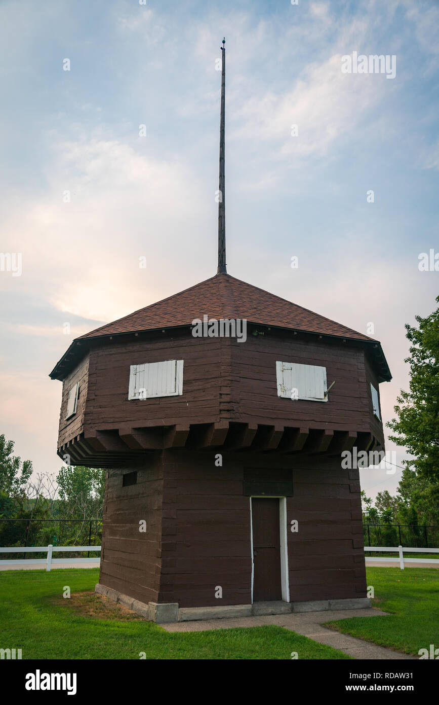 Historic blockhouse in Erie, PA by the lake Stock Photo - Alamy