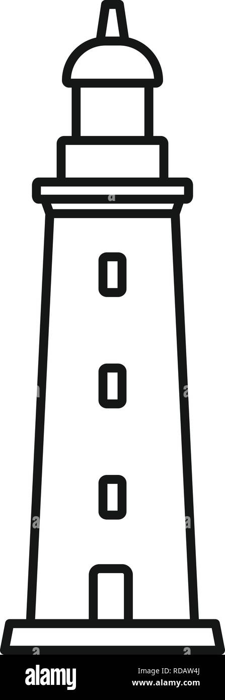 Tower lighthouse icon. Outline tower lighthouse vector icon for web ...