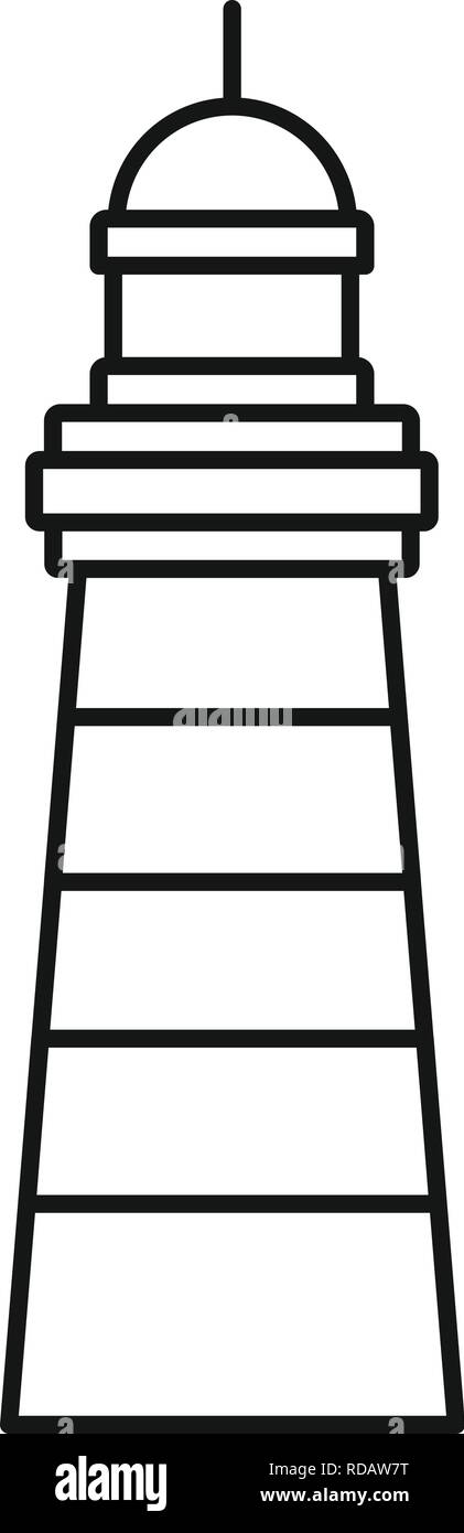 Ocean lighthouse icon. Outline ocean lighthouse vector icon for web ...